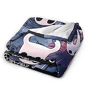 Hleane Hollow Knight Throw Blanket for Bed and Couch 3D Printed Quilted Blankets for Kids and Adults Soft Fluffy Fleece Blanket Bedding 50'X40'