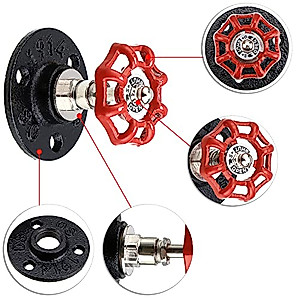 Sumnacon 3 Pcs Industrial Pipe Coat Hook Racks - Heavy Duty Rustic Hat Robe Towel Holder Hanger, Wall Mounted Clothing Racks with Hardware for Home, Office, Electroplated Black Finish