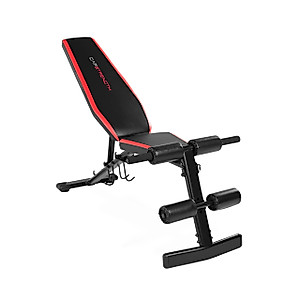 CAP Barbell FM-CS104B Cap Strength Utility Bench with Dumbbell Holders,Black/Red