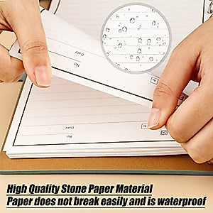 SUPHIKE Reusable Notebooks - Stone Paper Waterproof Spiral Notebooks, A5 Wirebound Ruled Sketch Book Notepad Diary Memo Planner with 1 Erasable Pen & 1 Microfiber Cloth Included (9.05''×6.69'')