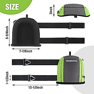 WORKPRO Garden Knee Pads, Flooring Kneepads with Foam Padding, Comfortable Kneeling Cushion for Gardening, House Cleaning, Construction Work, 7.87"*6.75"*3"
