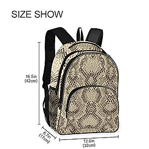 ALAZA Snake Skin Animal Print Travel Laptop Backpack Gifts for Men Women Fits 15.6 Inch Notebook