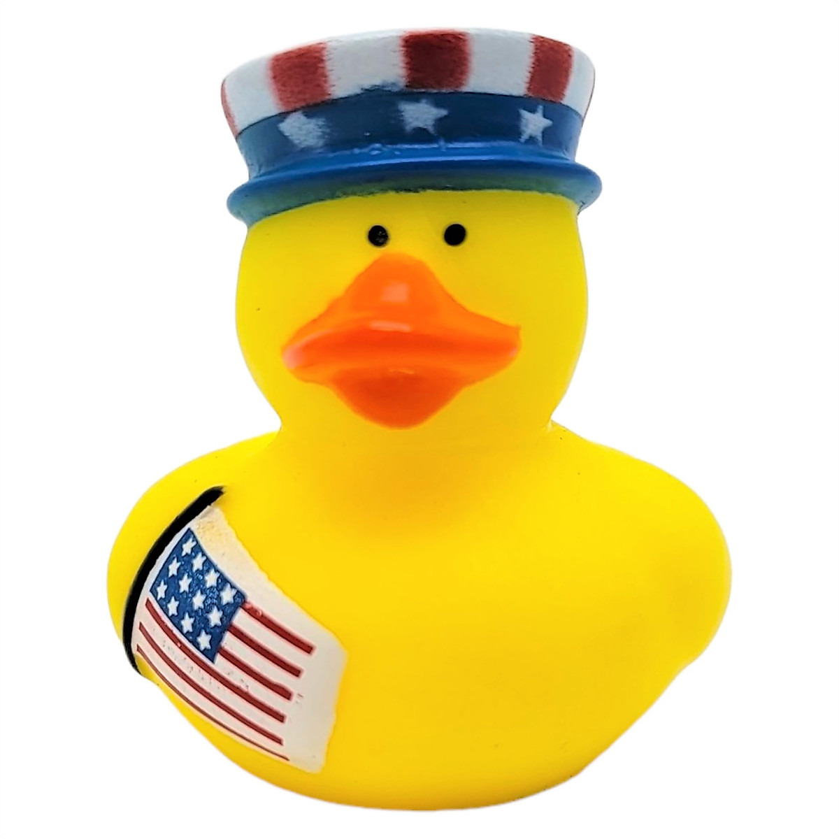 Cool 4th of July Rubber Duckies with USA Flag (2") Standard Size. (12 Pack) Cute Duck Bath Tub Pool Toys. (Patriotic Rubber Ducks)