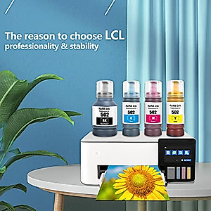 LCL Compatible Refill Ink Bottle Replacement for 502 T502 T502220 T502320 T502420 ET-2700 ET-2750 ET-3700(6-Pack,2C2M2Y)