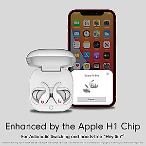 Beats Fit Pro – True Wireless Noise Cancelling Earbuds – Apple H1 Headphone Chip, Compatible with Apple & Android, Class 1 Bluetooth®, Built-in Microphone, 6 Hours of Listening Time – Beats White