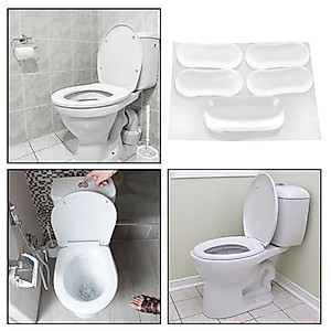 LIFKICH 5pcs Toilet Seat Gasket Kit Toilet Covers Toilet Parts Toilet Lid Bumper Toilet Cushioning Pads Toilet Bumpers Toilet Seat Bumper for Bidet Attachment Toilet Buffer Pads