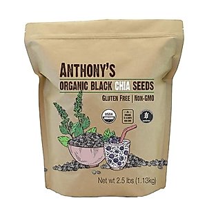 Anthony's Organic Chia Seed, 2.5 lb, Gluten Free, Vegan, Keto Friendly