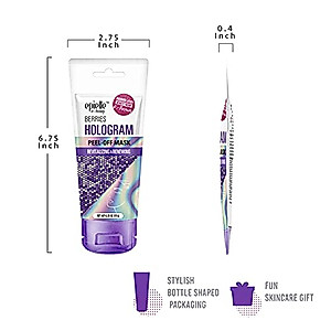 Epielle Hologram Peel Off Face Masks, Glitter Peel Off Mask, Toning & Calming, 8 variety packs (Single-Use Testers)