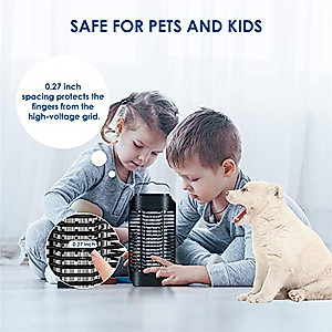 Electric Bug Zapper 18W for Indoor Effective 4200V Mosquito Zapper Killer Waterproof Mosquito Trap & Insect Fly Zapper (Black)