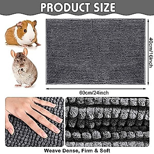 Nuanchu 8 Pcs Guinea Pig Liner Bulk Washable Pee Pads Guinea Pig Cage Liners Reusable Guinea Pig Training Pad Small Animal Sleeping Bedding Bunny Mat Fleece Liners for Chinchilla Hamster (Grey)