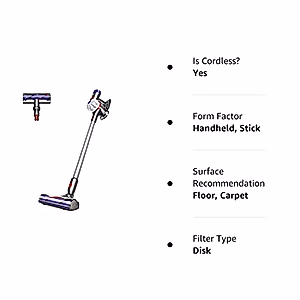 Dyson V7 Allergy HEPA Cord-Free Stick Vacuum Cleaner, White