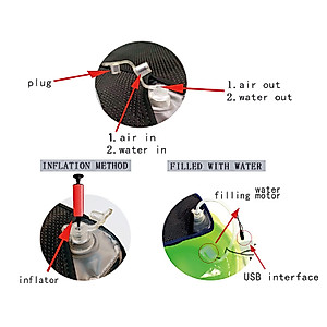 WalBryka High Comfortable Airbag Office Chair Cushion Pain Relief Air Seat Cushions with Non-Slip Cover (Blue)