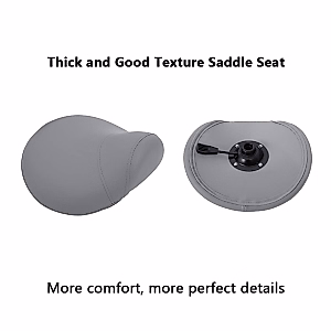 Antlu Saddle Stool Rolling Chair for Office Massage Salon Kitchen Spa Drafting,Adjustable Hydraulic with Wheels (Grey)