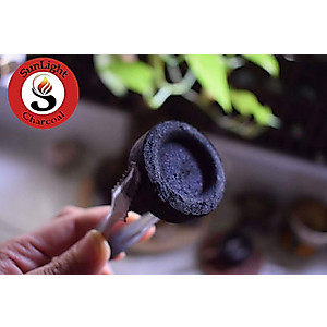 Charcoal Tablets for Incense – Quick Light Coal Tablets – Charcoal Disks – 33 mm Coal Rolls – Pack of 10 Coal Briquettes – Slow Burn - Instant Lighting (Roll of Charcoal Discs)