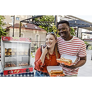 ANFIRE Hot Dog Steamer with Bun Warmer Machine Commercial Hot Dog Hut