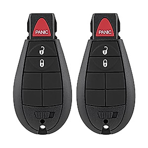 Key Fob Replacement Compatible for Dodge Ram 1500 2013 2014 2015 2016 2017 2018 2019 2020 2021 2500 3500 4500 5500 2013-2018 Pickup GQ4-53T (Pack of 2)