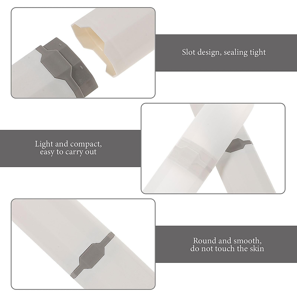 SUPVOX Portable Toothbrush Case Box Travel Capsule Oran Denture Care Container Travel Women Men 2pcs White and Clear