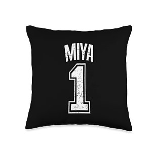 Miya Support Accessories & Fan Gifts Men Women Miya Supporter Number 1 Biggest Fan Throw Pillow, 16x16, Multicolor