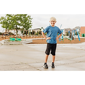 City Threads Athletic Shorts for Boys and Girls Sports Camps School Running Basketball Shorts Perfect for Sensitive Skin on SPD Clothing, Navy, 3T