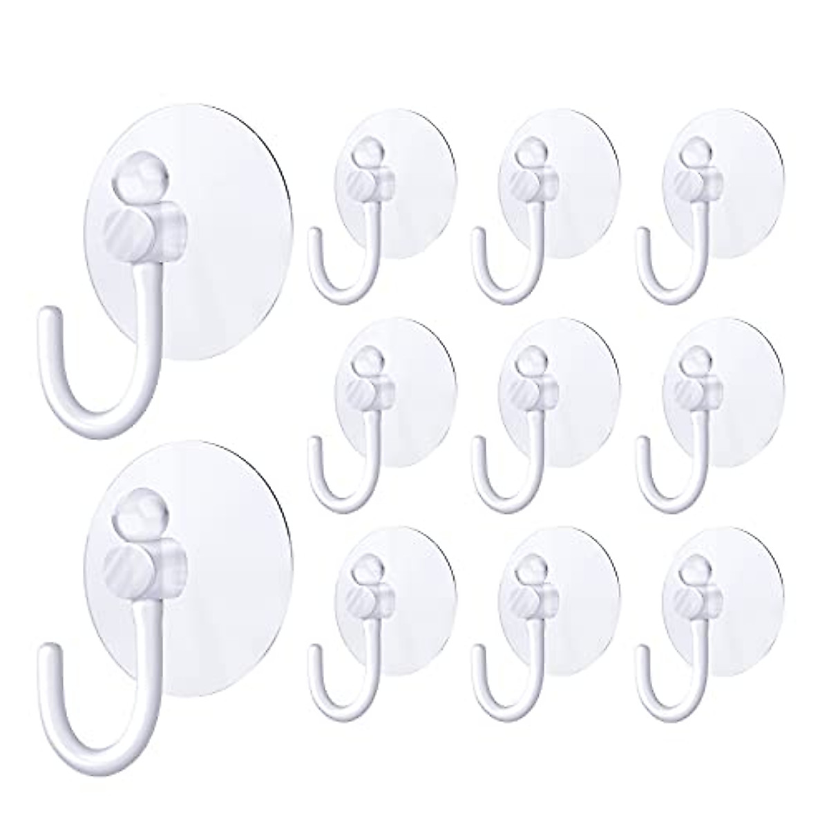 Jetec 24 Pieces Suction Cup Light Suction Cup Wall Hooks Hangers Light Clear Suction Cup Clips for Christmas Wreath String Lights Xmas Decoration (35 mm)