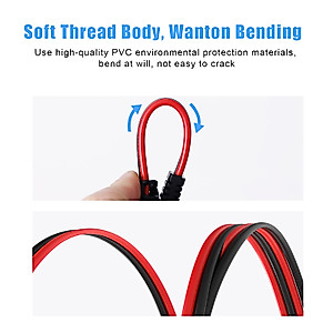 14AWG SAE Y Splitter Cable SAE Quick Disconnect Connector, DC Power Automotive Adapter 1 to 2 SAE to SAE Extension Cable for Solar Panel Battery Charger, 12 inch with Waterproof Caps