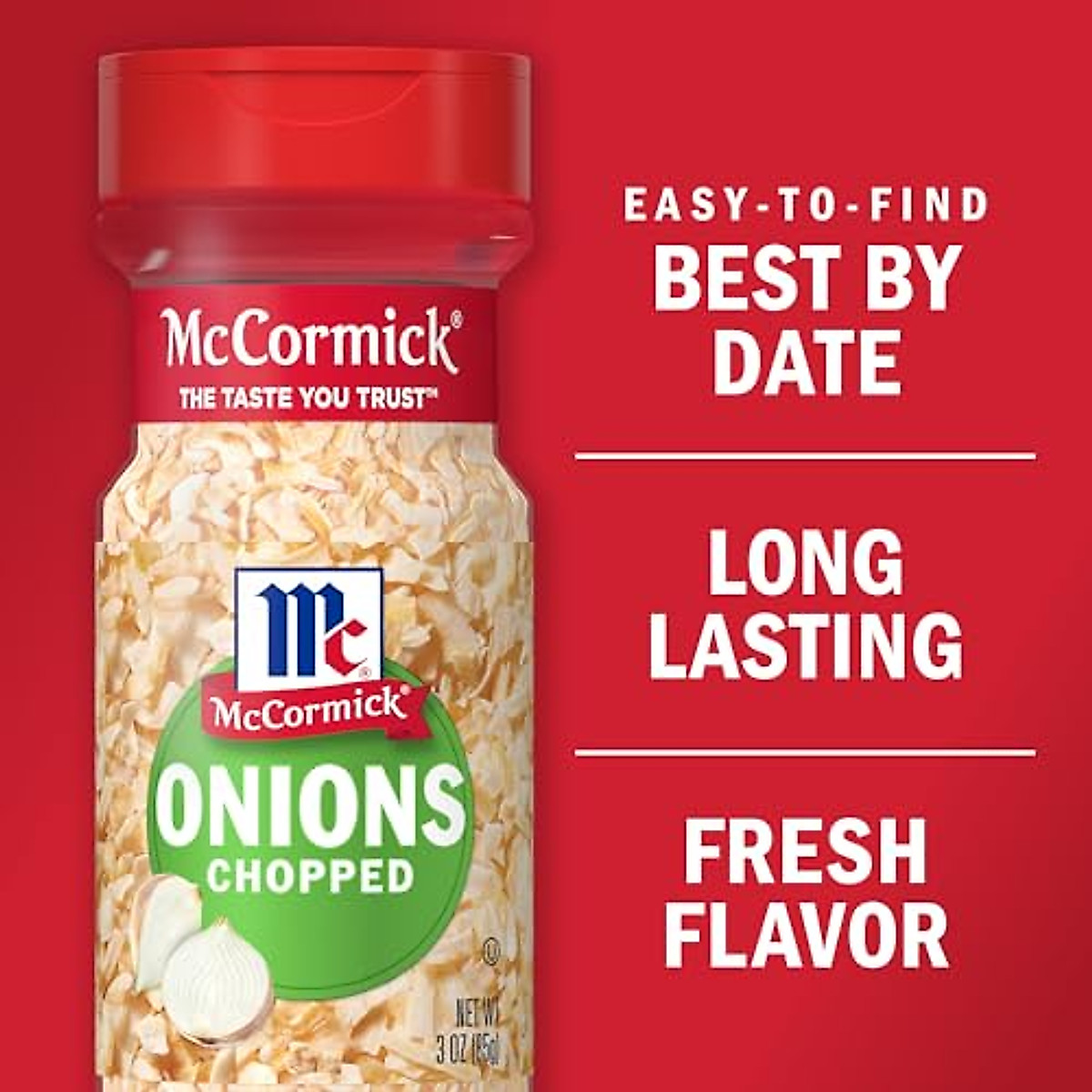 McCormick Chopped Onions, 3 oz (Pack of 12)