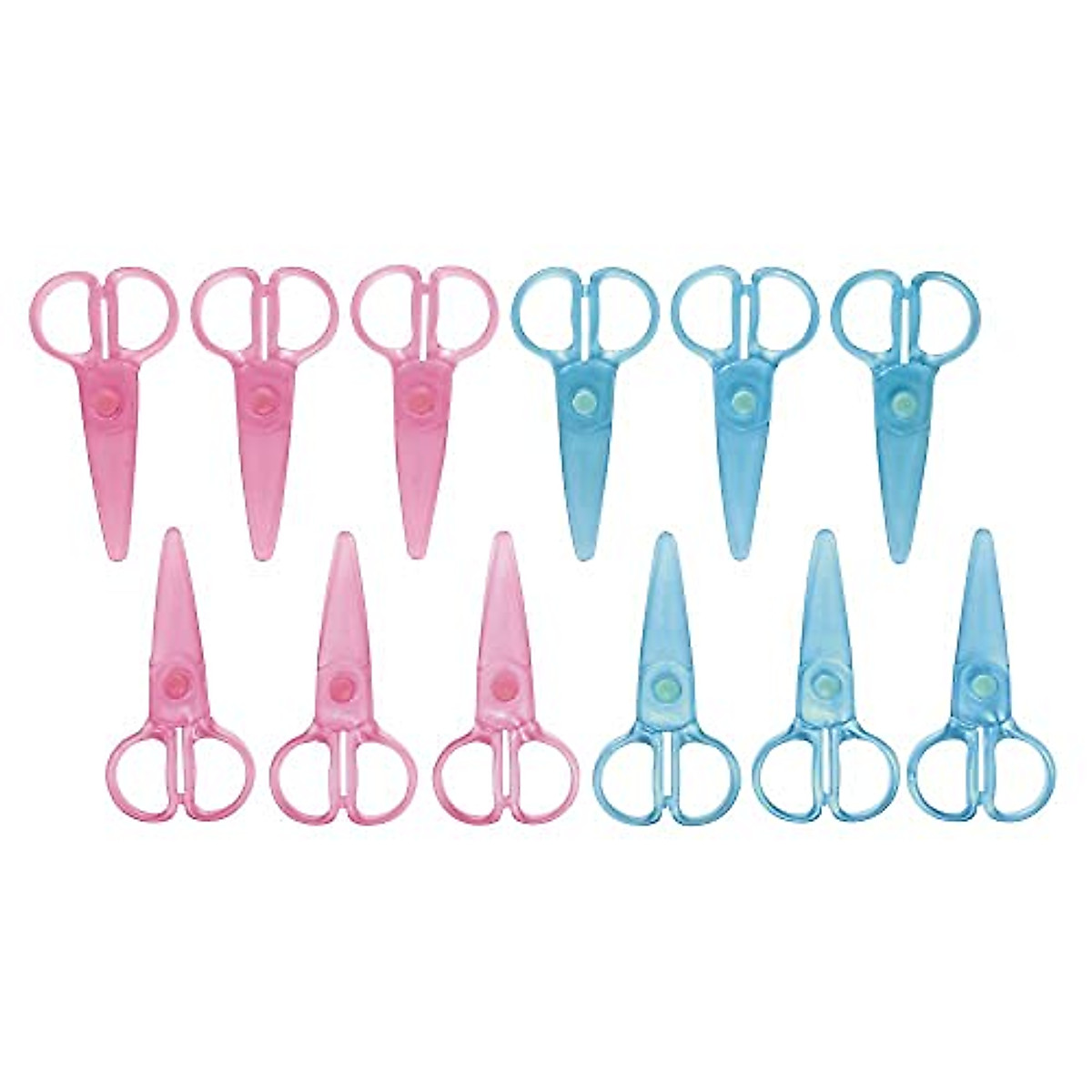 Colorations Plastic"Won't Cut Hair" Scissors - Set of 12