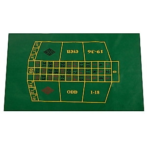 Trademark Poker Roulette Wheel Set – 16-Inch Gambling Wheel with Reversible Roulette and Black Jack Table Cotton, Chips, 2 Decks of Cards, and More