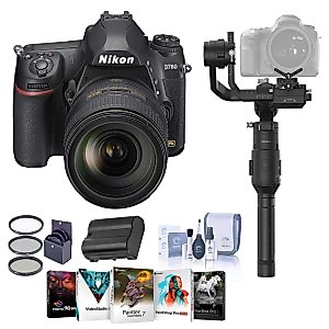 Nikon D780 FX-Format DSLR Camera with AF-S NIKKOR 24-120mm f/4G ED VR Lens - Bundle with DJI Ronin-S Essentials Kit, Spare Battery, 77mm Filter Kit, Cleaning Kit, Software Package