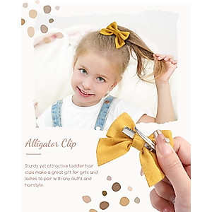 doboi 40PCS Baby Hair Bows Clips Felt Woolen Hair Accessories Hair Bows for Toddler Girls Infants Kids and Teens-2.8 Inches 20 Colors In Pairs