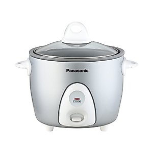 Panasonic SRG06FGE 3 Cup Rice Cooker and Steamer, White