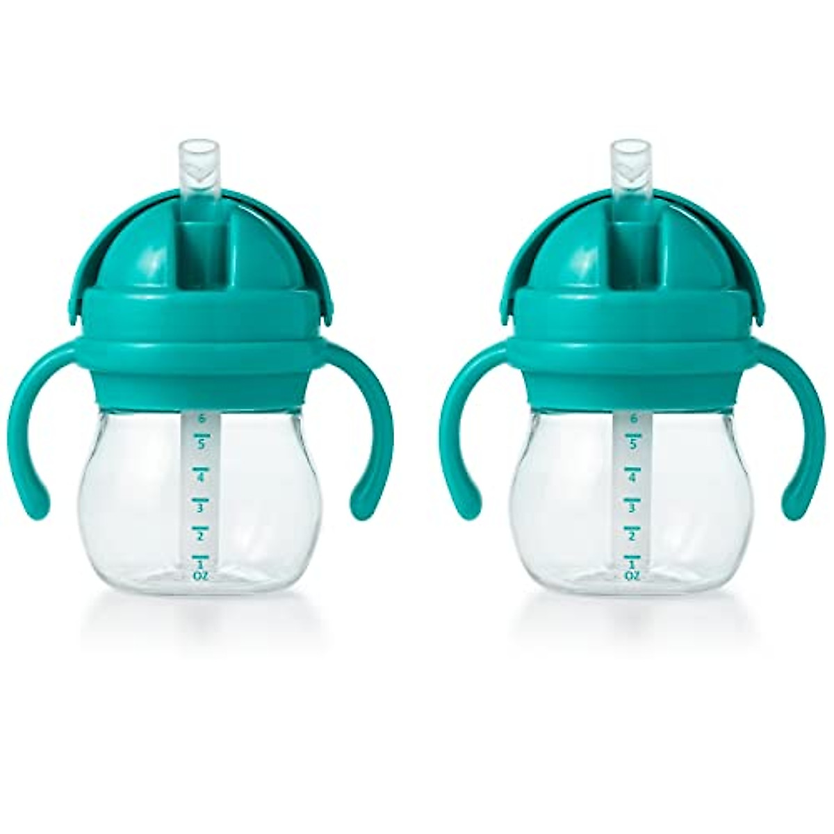 OXO Tot Transitions Straw Cup With Handles 6 oz - Teal - 2 Pack