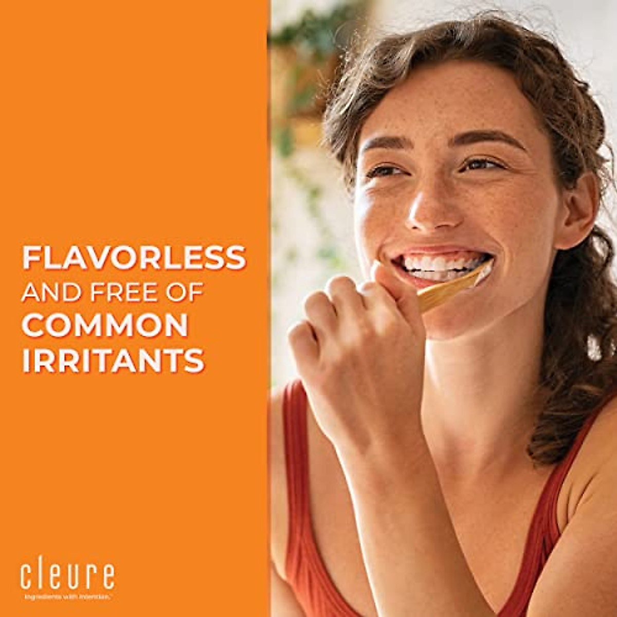 Cleure Original Natural Toothpaste - Flavor-Free, Fluoride-Free - Helps Whiten - with Xylitol for Fresh Breath - Natural Great Taste for Children & Adults - Mint-Free (4oz Tube)