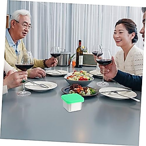 PRETYZOOM Set of 4 Small Sauce Cups Metal Condiment Containers with Lids Reusable Salad Dressing Cup for Lunch Leakproof Food Storage Containers