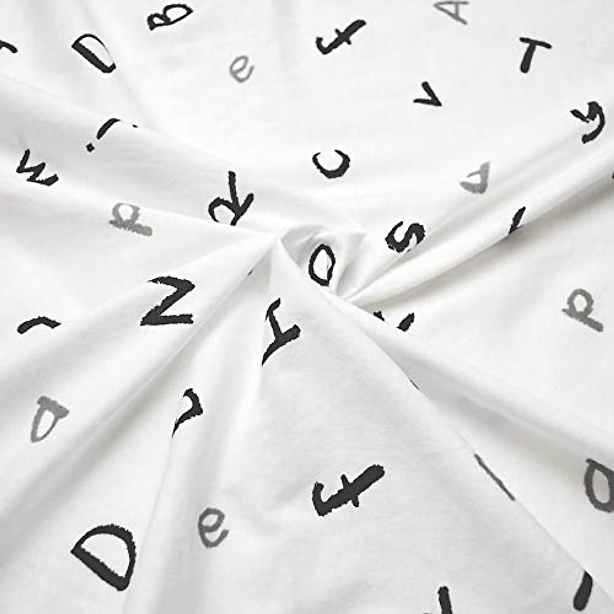 American Baby Company New Baby Welcome Kit with Muslin Cotton Swaddle Blanket & Fitted Pack N Play Playard Sheet, Alphabet, for Boys & Girls