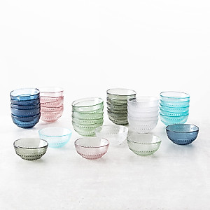 Fortessa Jupiter Vintage Glassware Collection 5 Inch Cereal Salad Dessert Snack All-Purpose Bowl 6 Pack, Smoke Gray, 14 Ounce (6 Pack)