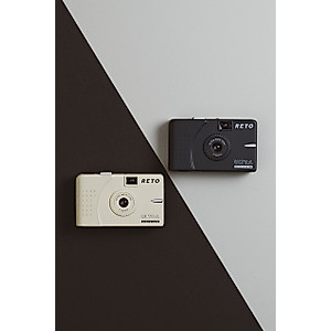 RETO Ultra Wide and Slim 35mm Reusable Daylight Film Camera - 22mm Wide Lens, Focus Free, Light Weight, Easy to Use (Charcoal)