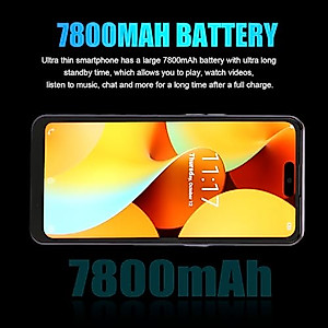 Dilwe Cell Phone 6.53 Inch, 2520x3200 HD, 8GB+64GB, 8MP Front 24MP Rear Camera Unlocked Cell Phone, Dual SIM Ultra Slim Smartphone for Android 12 (Purplecolor)