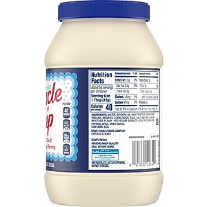 Miracle Whip Dressing, for a Keto and Low Carb Lifestyle, (30 fl oz Jar)