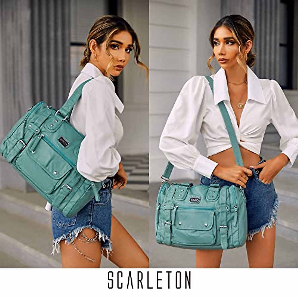 SCARLETON Handbags for Women, Purses for Women, Women Purses and Handbags, Womens Purse w/Multiple Pockets, H148553, Green