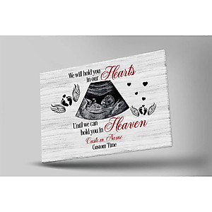 INSPIAMZUE Memorial gifts for loss of baby, infant loss gifts, angel baby memorial gift, infant loss gifts for mom, sympathy canvas for loss of baby - VTQ404 (16x12 inch)