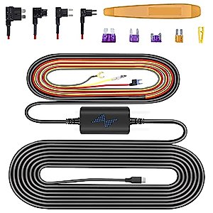 Type C Dash Cam Hardwire Kit for Galphi 3 Channel Dash Cam M2, Hardwire Kit Fuse for Dash Camera with Fuse Taps and Installation Tools, Low Voltage Protection for Dash Cam 11.5ft