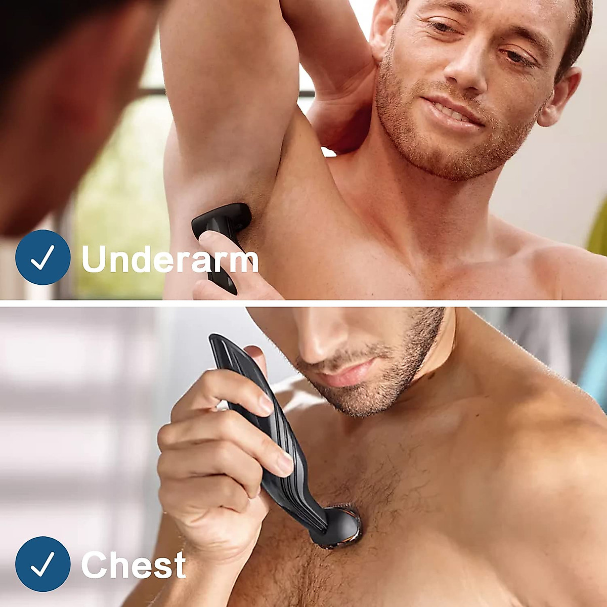 BG2000 Replacement Head for bodygroom 7000 Compatible with BG5025, BG7030, BG7040, BG2030, BG2040 Replacement Heads, 2-pc Pack