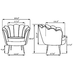 DAGONHIL Pink Velvet Accent Chair for Living Room, Vanity Chair for Makeup Room, Tulip Chair with Gold Metal Legs, Dusty Pink