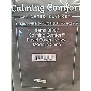 Weighted Blanket Duvet Cover, Navy, 50 x 75 in