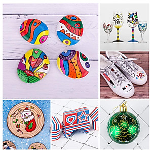 ZEYAR Dual Tip Acrylic Paint Pens 12 Metallic Colors, Board and Extra Fine Tips, Patented product, Water Based Acrylic & Waterproof Ink (12 Metallic Colors)