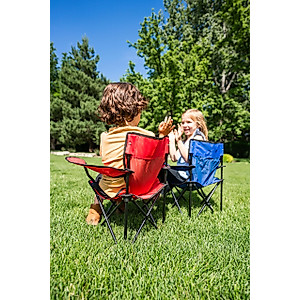 Pacific Play Tents Ruby Red Kids Super Folding Chair, 14" L x 14" W x 23.5" H