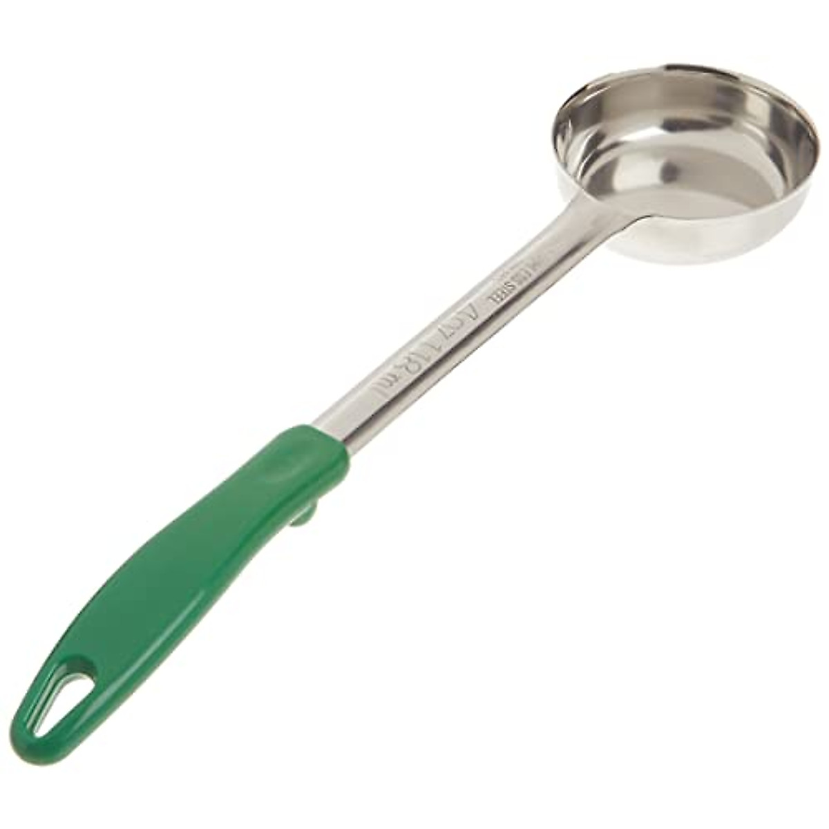 Winco Solid Food Portioner, 4-Ounce, Medium, Stainless Steel, Green