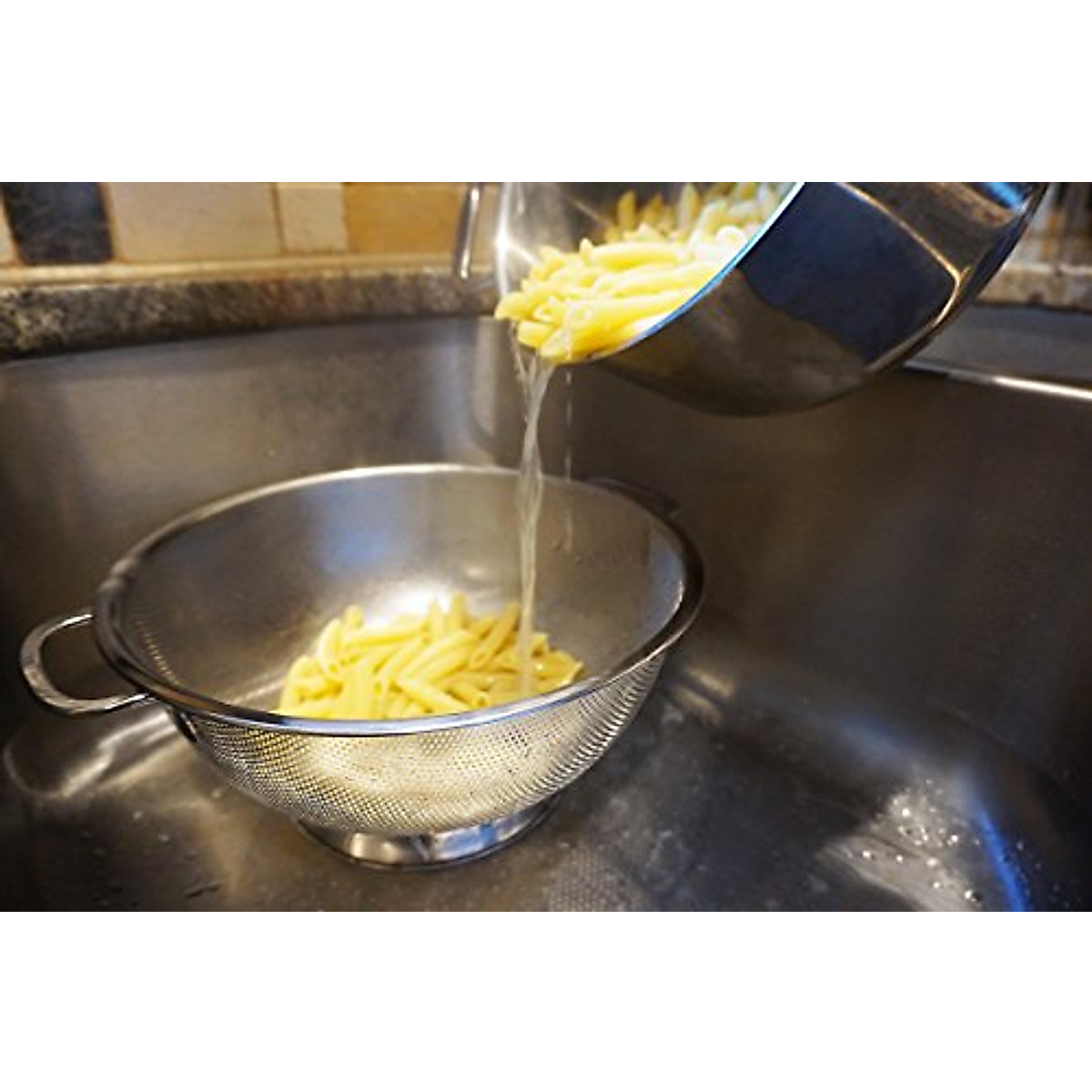 RSVP International International Endurance Stainless Steel Precision Pierced Colander, 5-Quart (Punch-5)