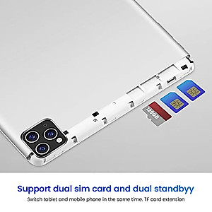 Tablet, 10 Inch 1920x1080 IPS Screen Tablet for Android 11, 4GB RAM 256GB ROM Octa Core Tablet, Portable 3G Networks WiFi Tablet for Daily Life